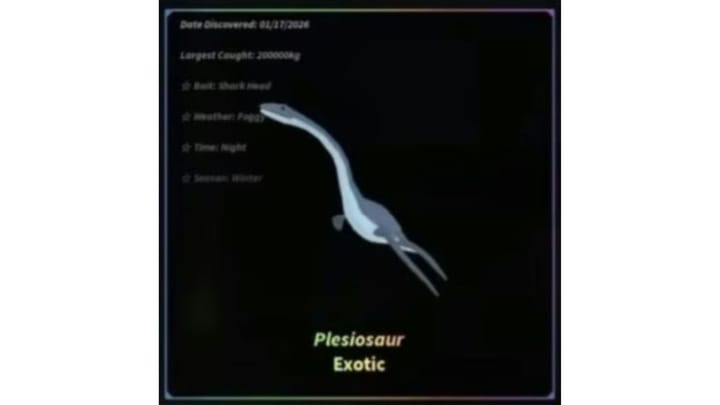 How to catch Plesiosaur in Fisch
