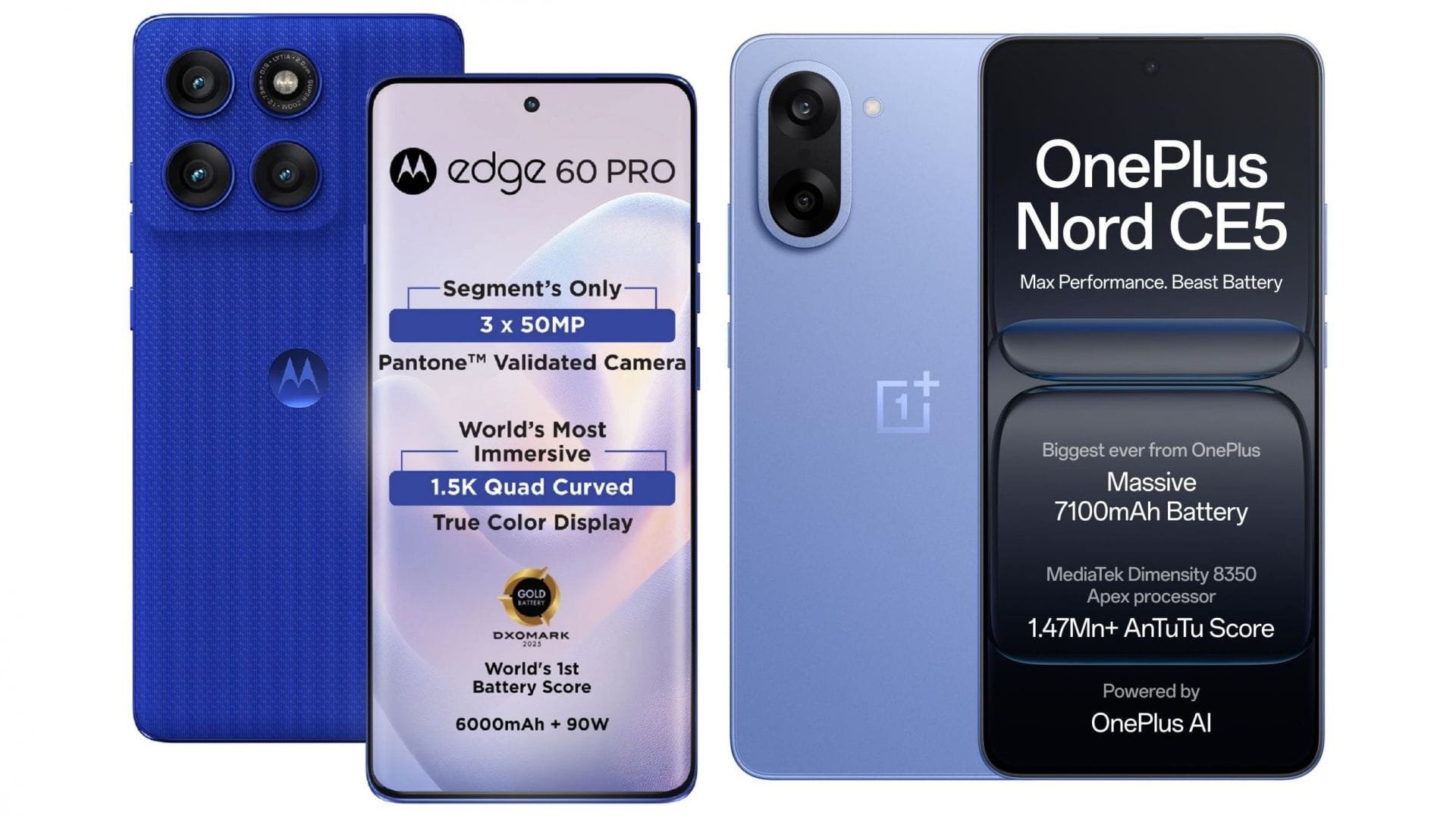Motorola Edge 60 Pro vs OnePlus Nord CE5: Which is the better ...