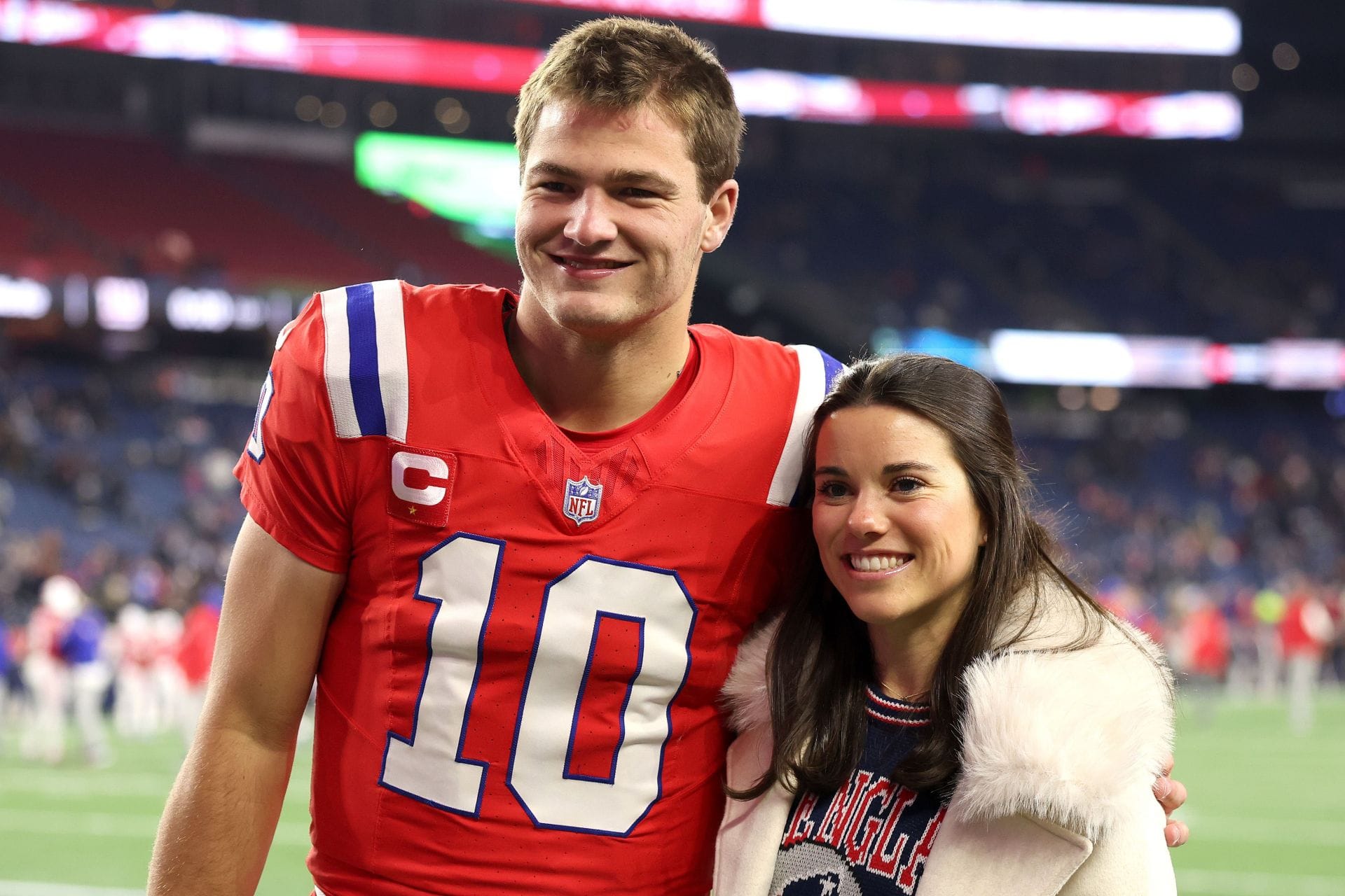 Patriots QB Drake Maye's wife Ann Michael drops 2-word message after ...