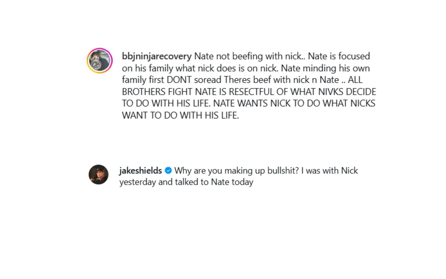 "What Nick does is on Nick"- Jake Shields and team member reacts as ...