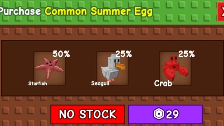 Grow a Garden Common Summer Egg guide: All pets and their abilities