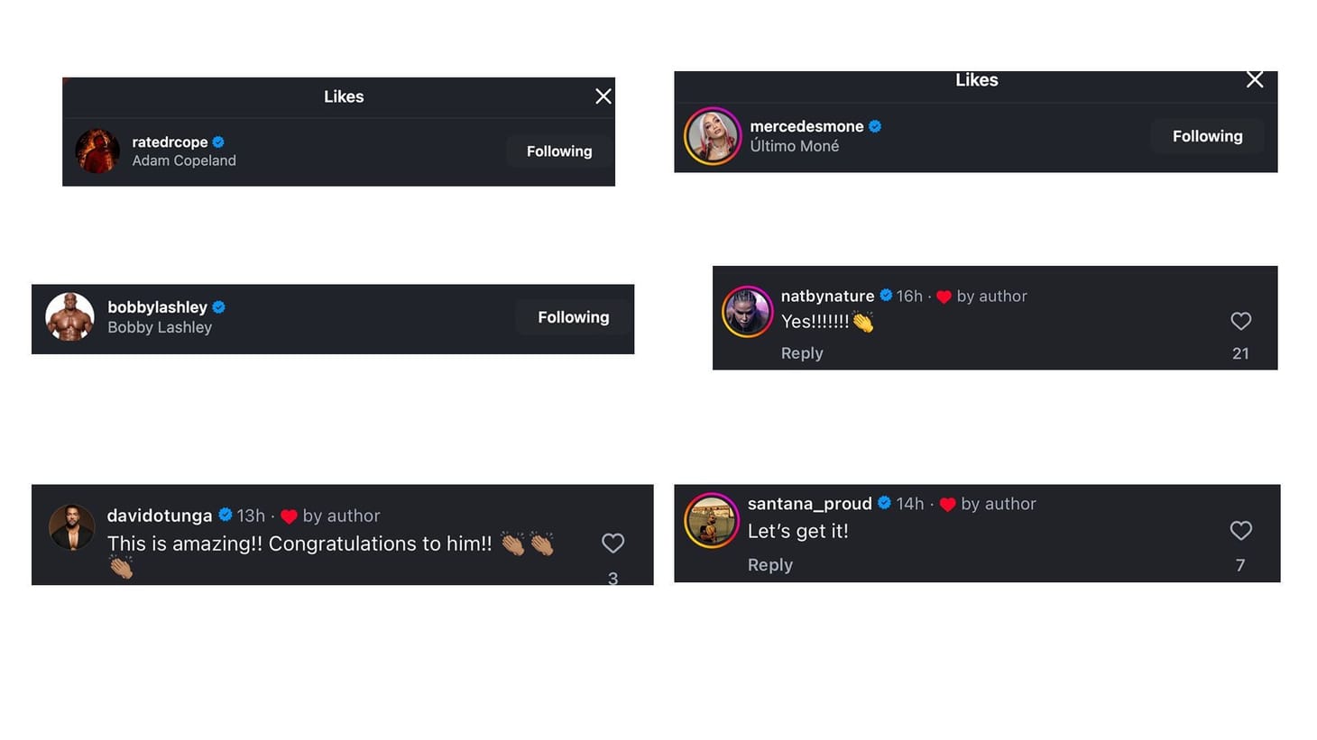 Mercedes Mone, Adam Copeland, and many others react to heartwarming ...