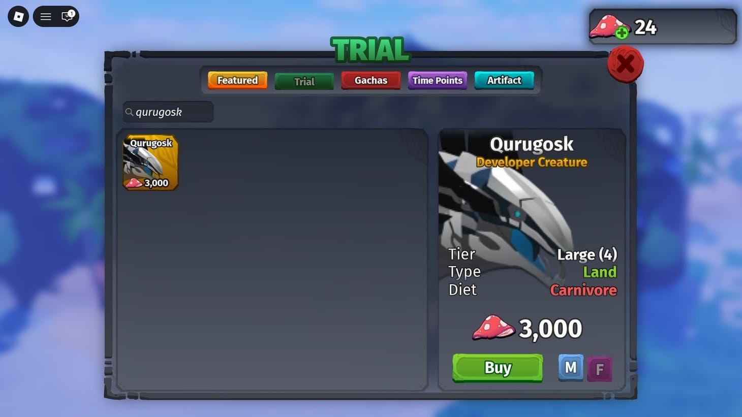 Qurugosk in Creatures of Sonaria: Worth, how to get, abilities, and more