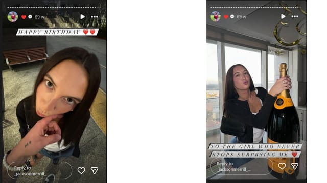 Jackson Merrill drops 1-word reaction as he and girlfriend Sam soak in ...