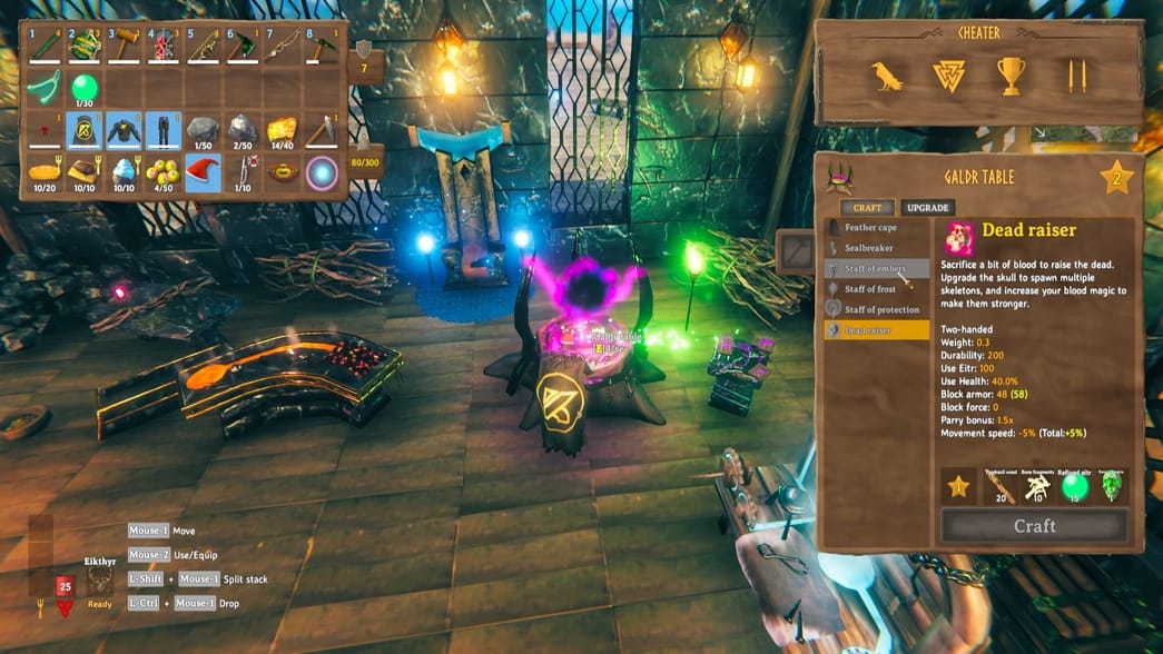 All Galdr Table upgrades in Valheim