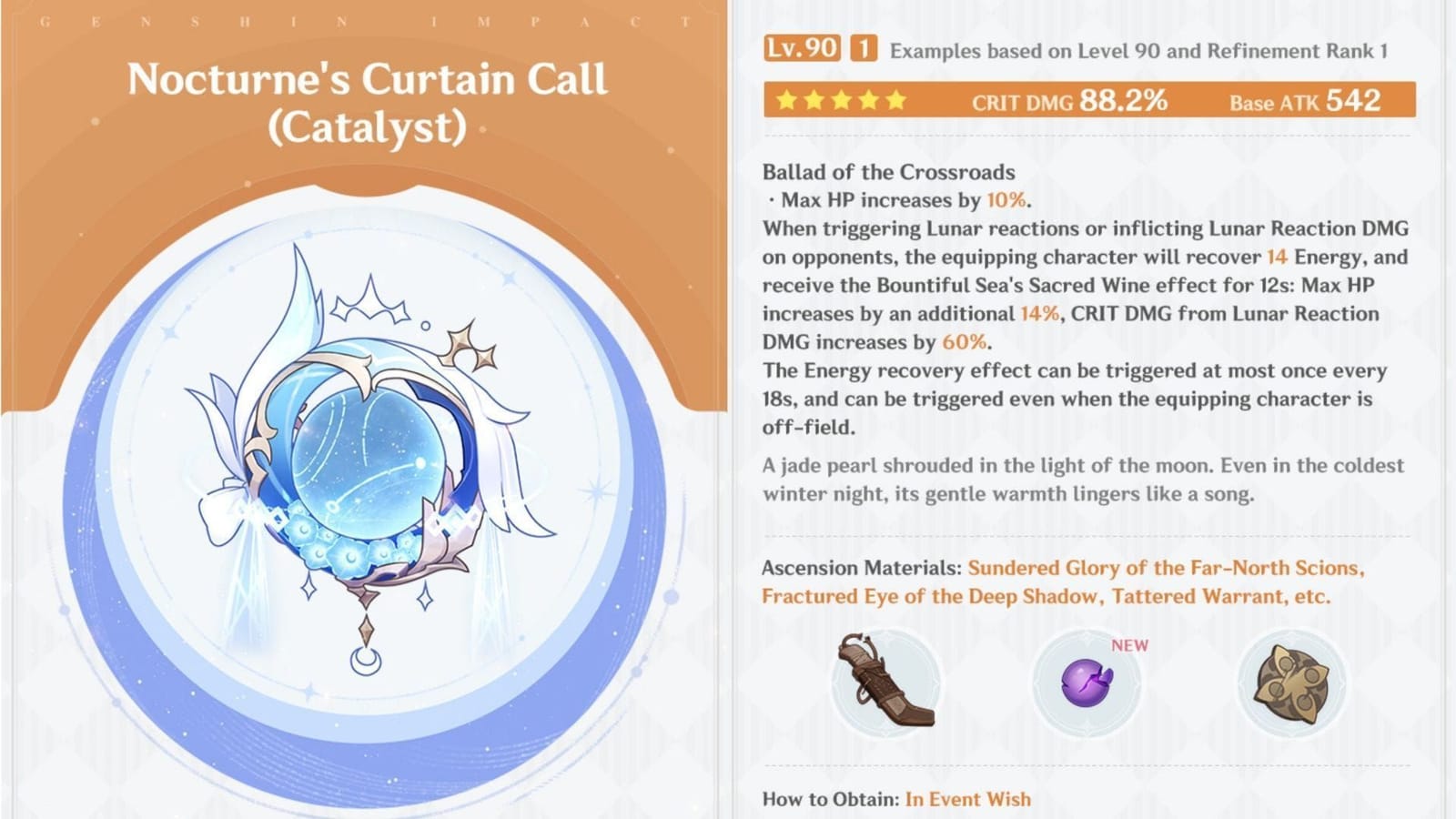 Is Columbina's signature weapon, Nocturne's Curtain Call, worth pulling?