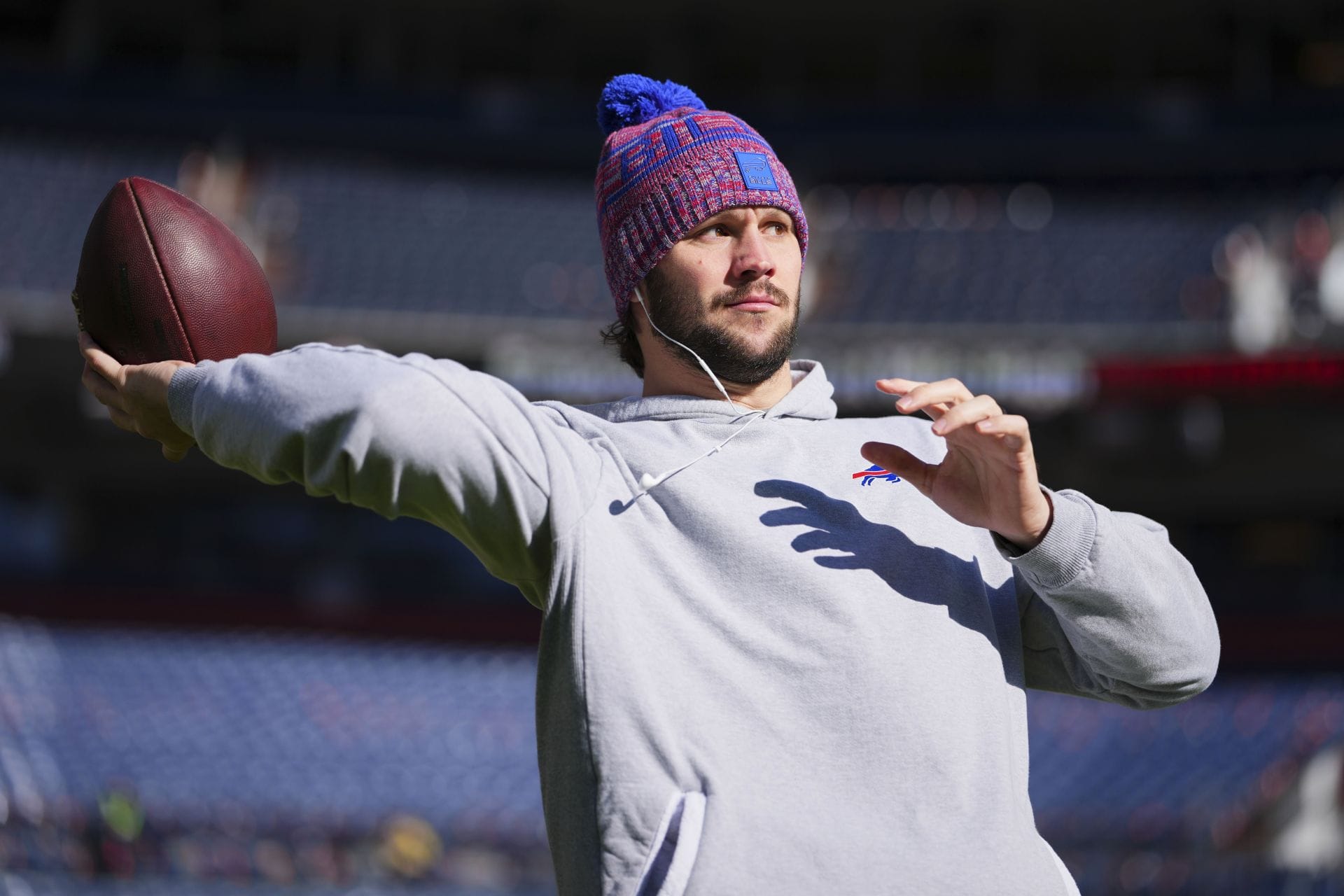 WATCH: Video of frustrated Josh Allen hitting helmet goes viral after ...