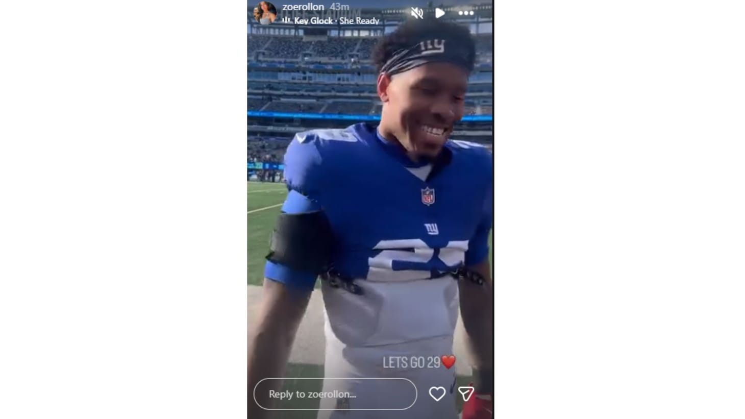 Tyrone Tracy Jr's gf Zoe drops 3-word message for Giants RB from ...