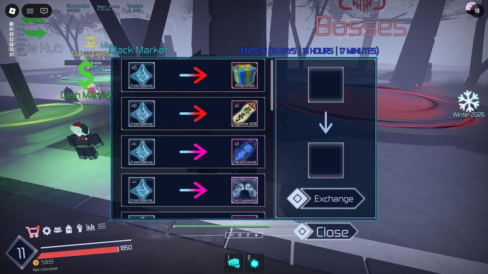 How to get Frost Essence in Jujutsu Infinite