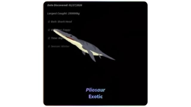 How to catch Pliosaur in Fisch