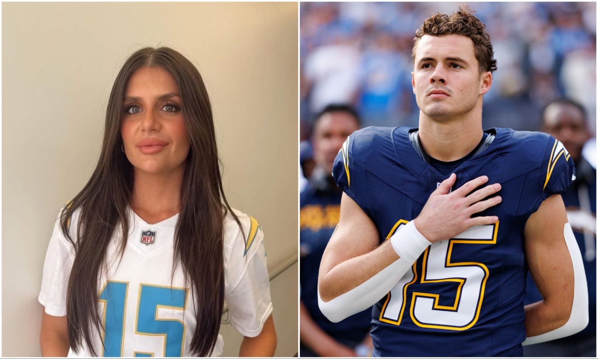 Ladd McConkey's wife Sydney flexes abs in blush pink gymwear while ...