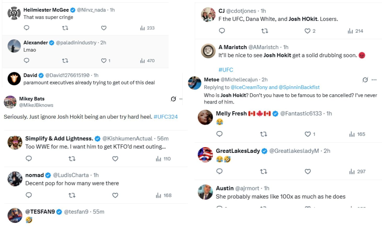 UFC 324: "That was super cringe" - Fans slam Josh Hokit for "Brittney ...