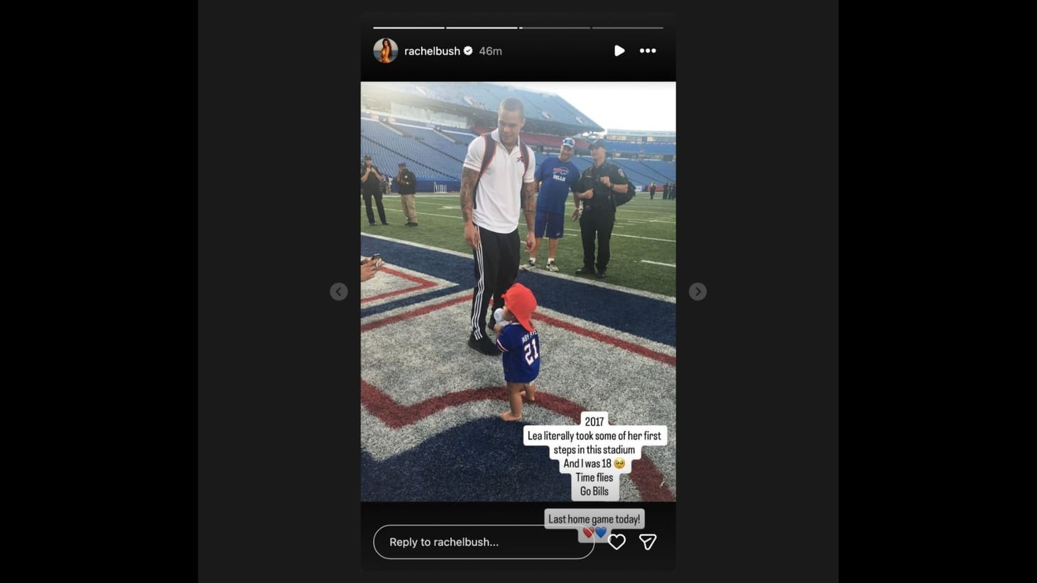 Jordan Poyer's wife Rachel Bush bids farewell to Highmark Stadium with ...