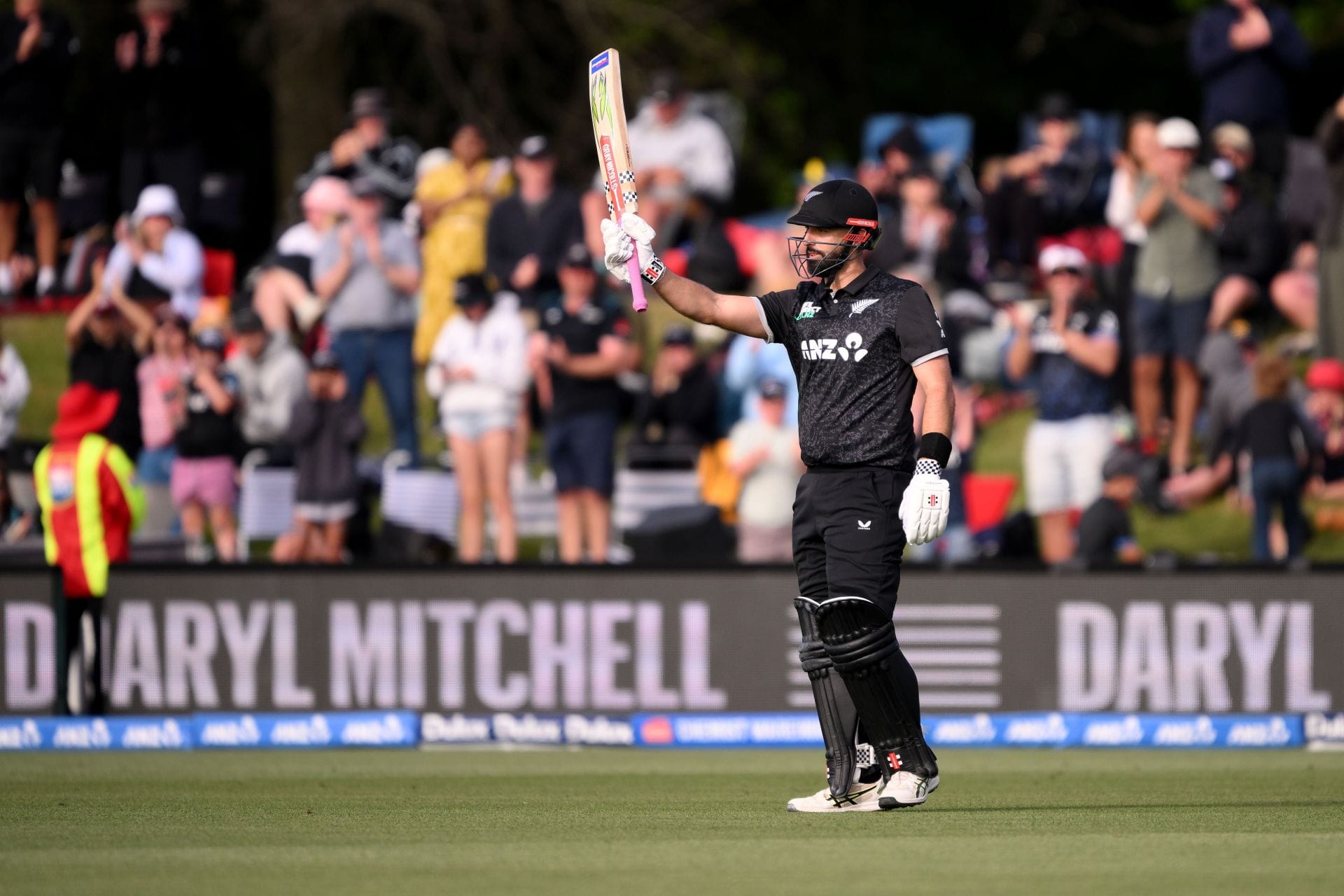 Kuldeep Yadav completes a fine catch as Daryl Mitchell departs for ...