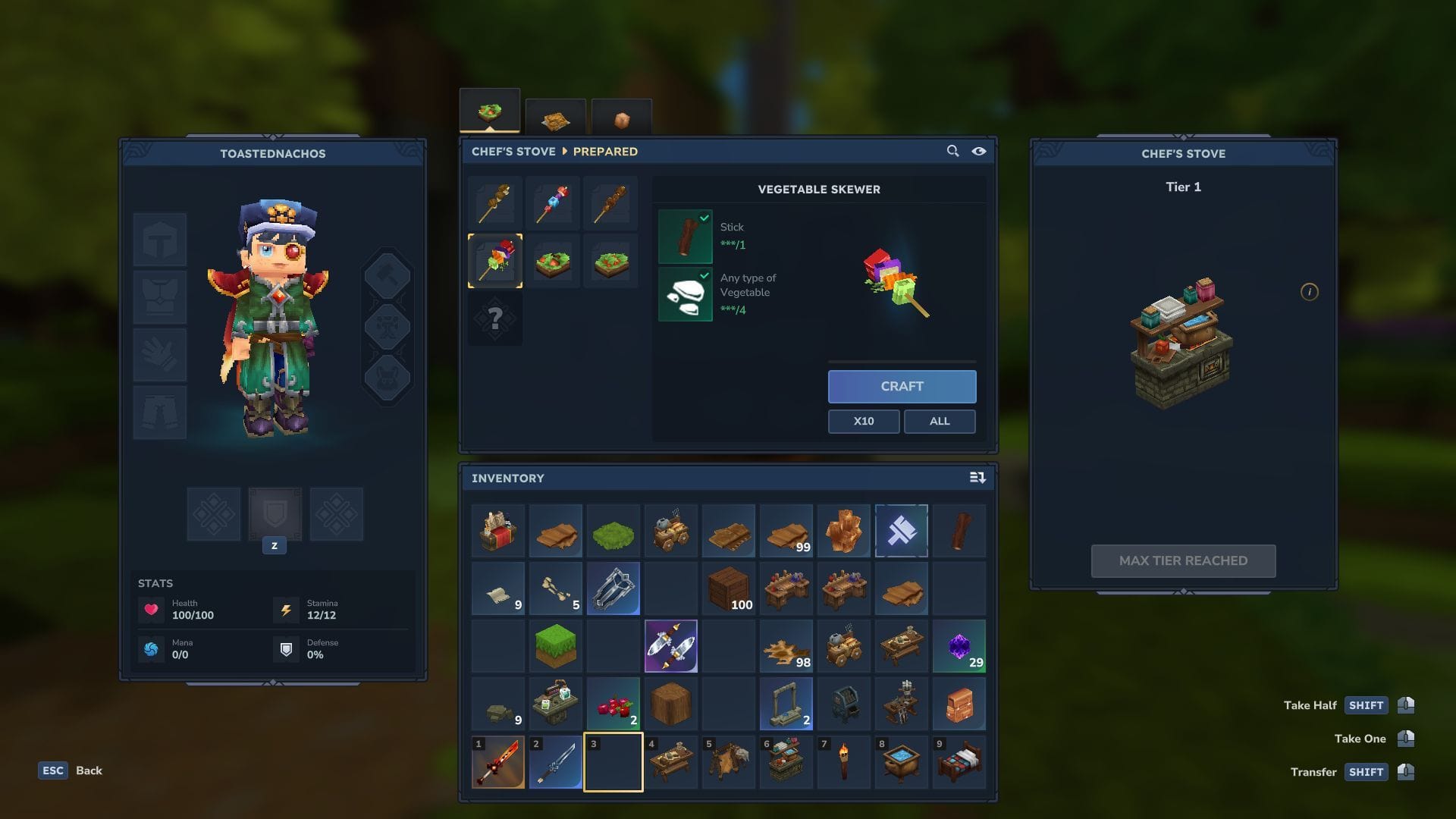 How to make and use Chef's Stove in Hytale