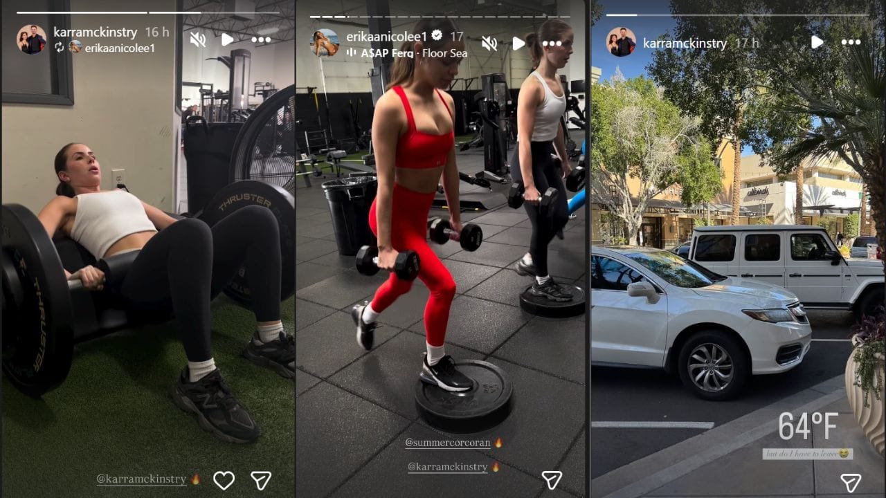 Zach McKinstry's wife Kara powers through intense core workout with hip ...