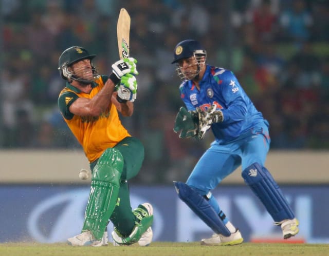 "MS Dhoni was standing behind the stumps for India" - Faf du Plessis ...
