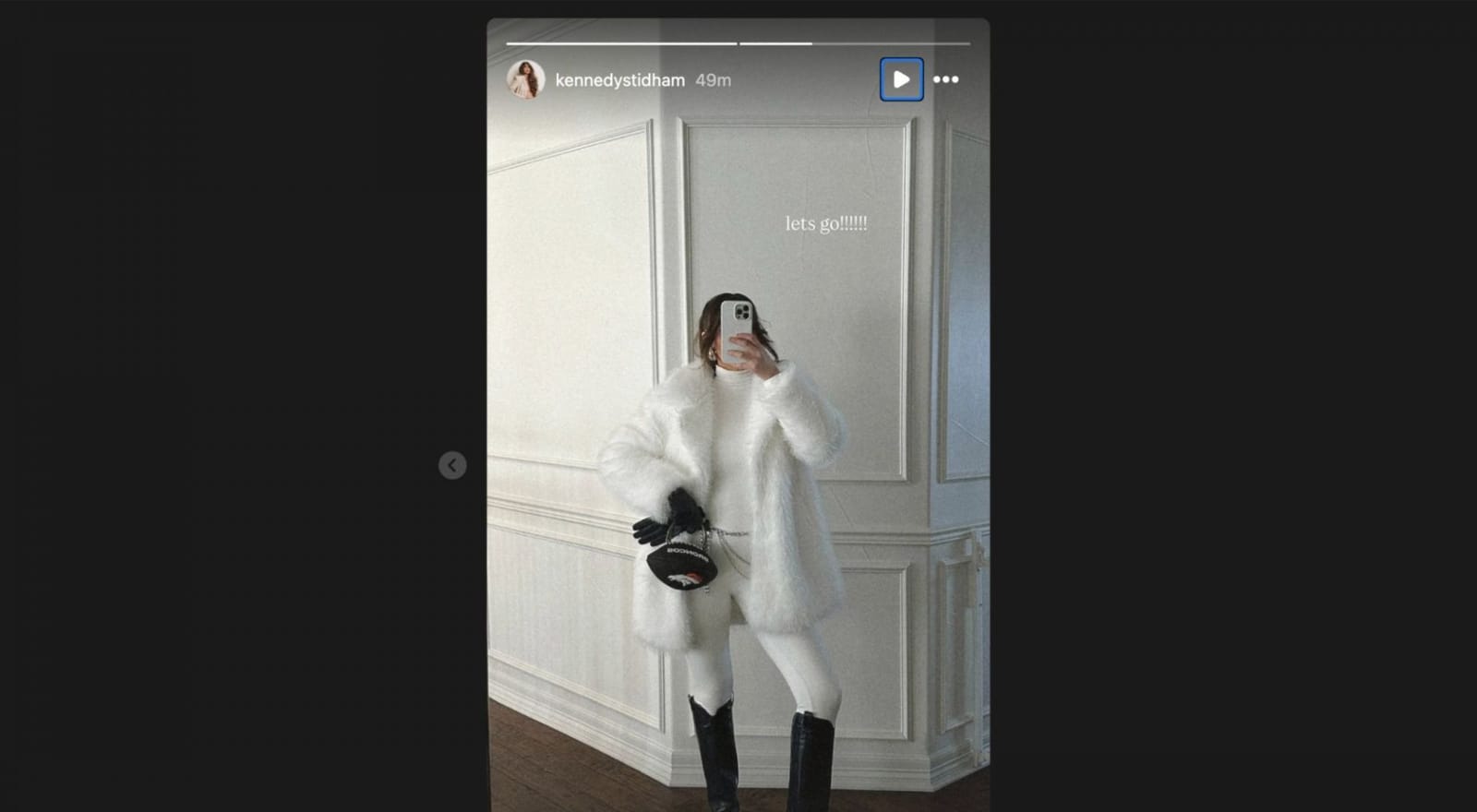 Jarrett Stidham’s wife Kennedy opts for snow princess vibes as she ...