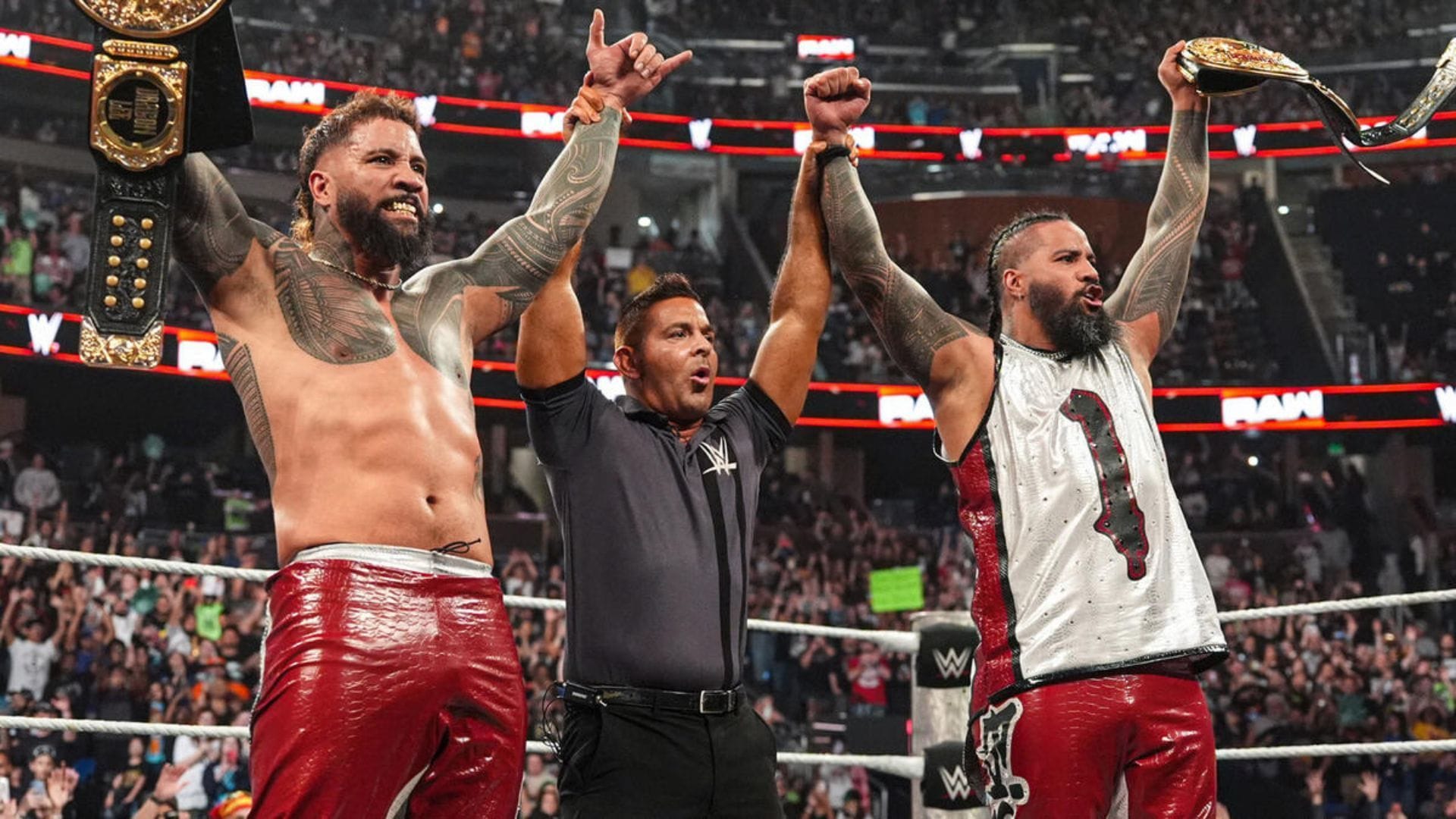 Jey Uso shares his and Jimmy Uso's goals with a 3-word message after winning the WWE World Tag ...