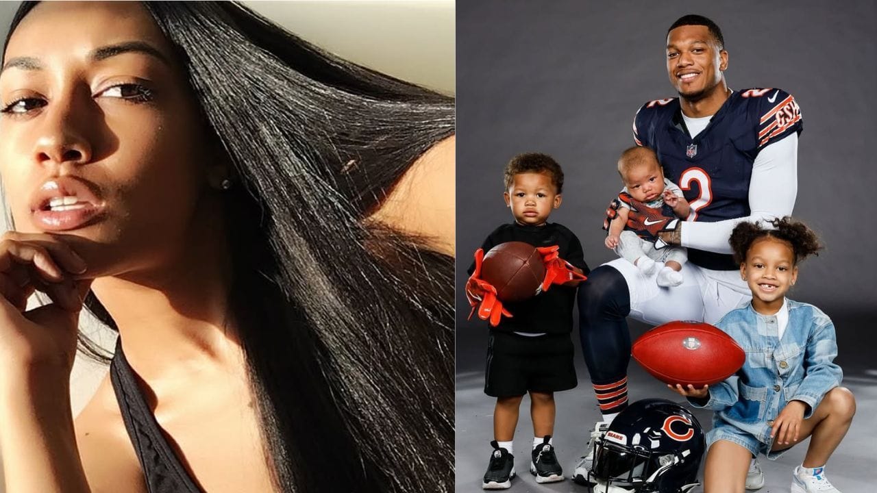 DJ Moore’s wife Raven Battle sends defiant message amid backlash on Bears WR’s overtime meltdown ...