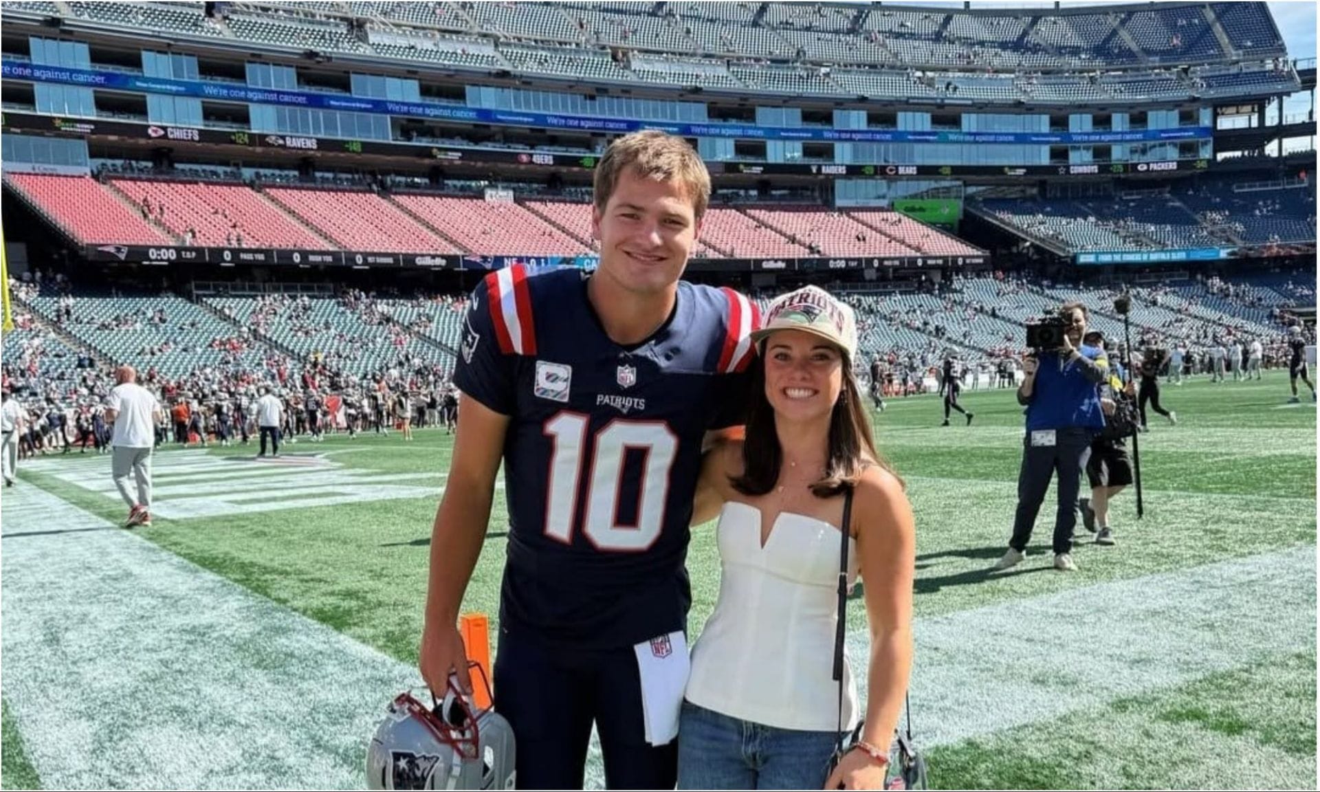 Drake Maye's wife Ann Michael makes feelings known as Patriots advance ...