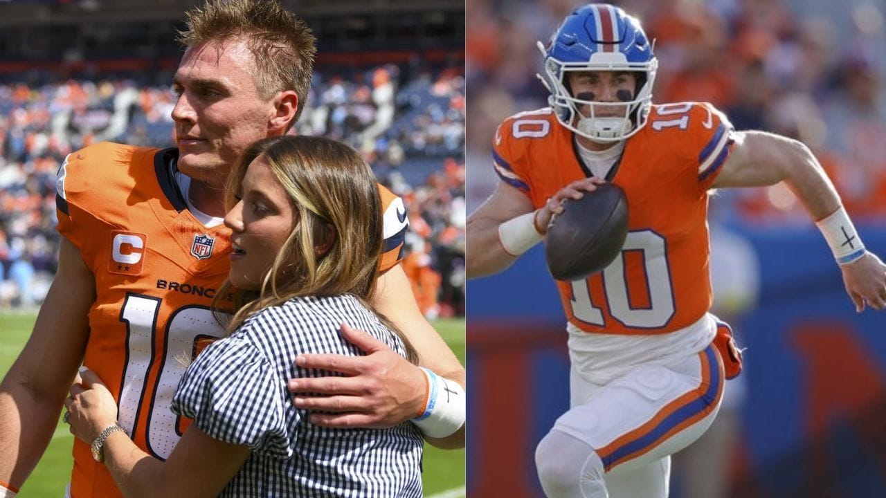 Pic: Bo Nix’s wife Izzy debuts baby bump as Broncos clinch AFC’s No. 1 ...