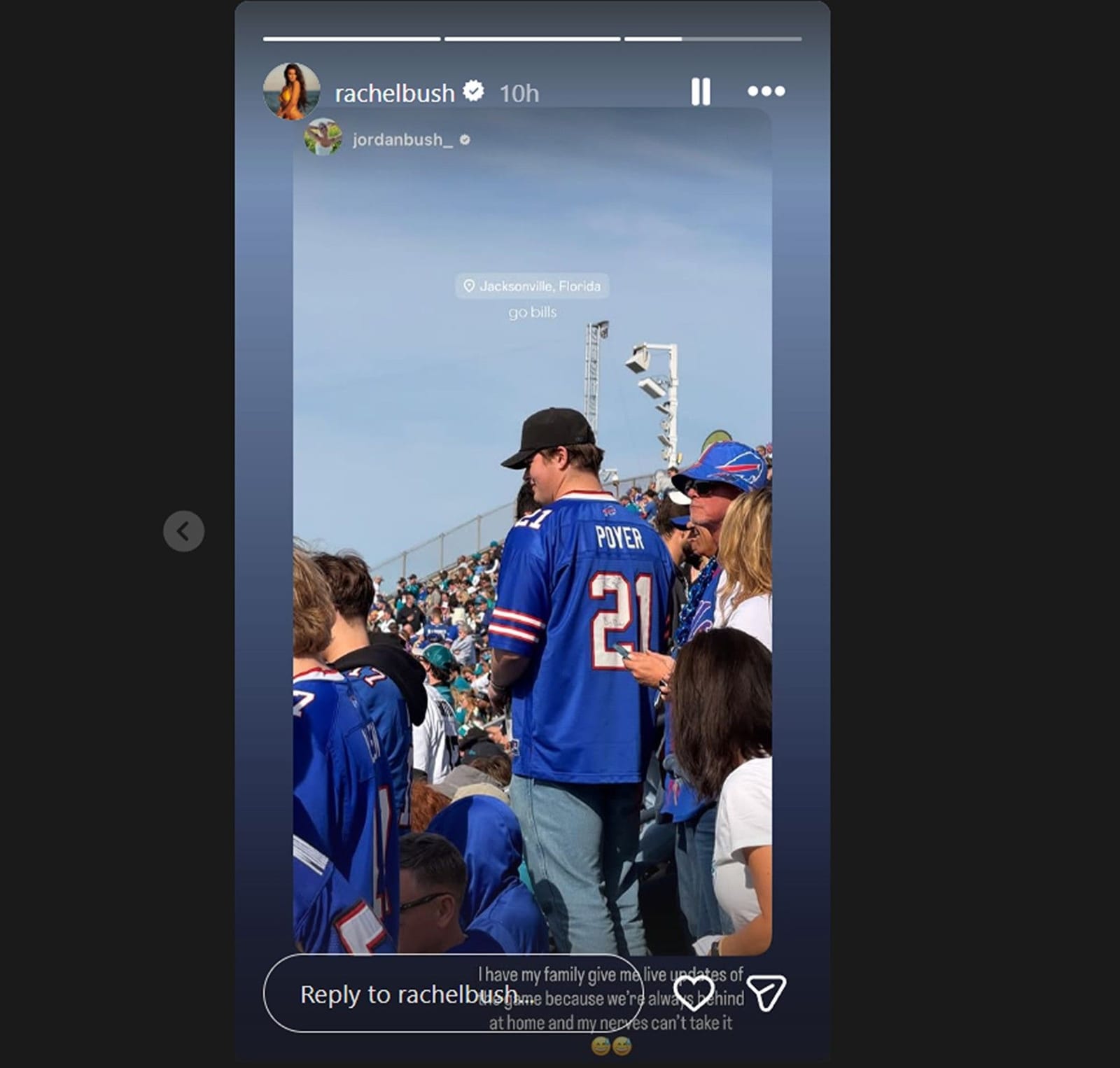 "My nerves can't take it": Jordan Poyer's wife Rachel Bush reflects on ...