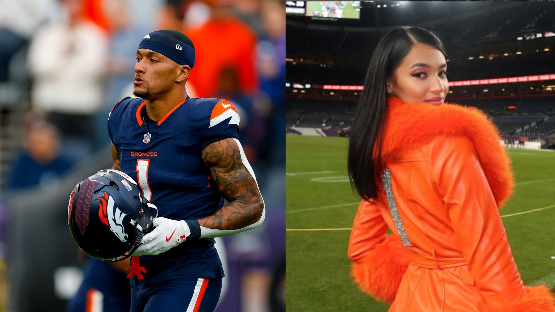 Evan Engram's wife Emily flaunts leg-baring tailored suit look from ...