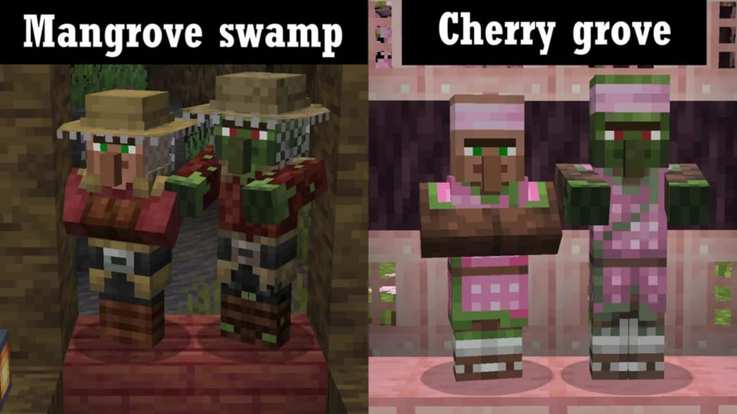 This Minecraft fan resource pack adds new villagers for pale garden, cherry groves, and many new ...
