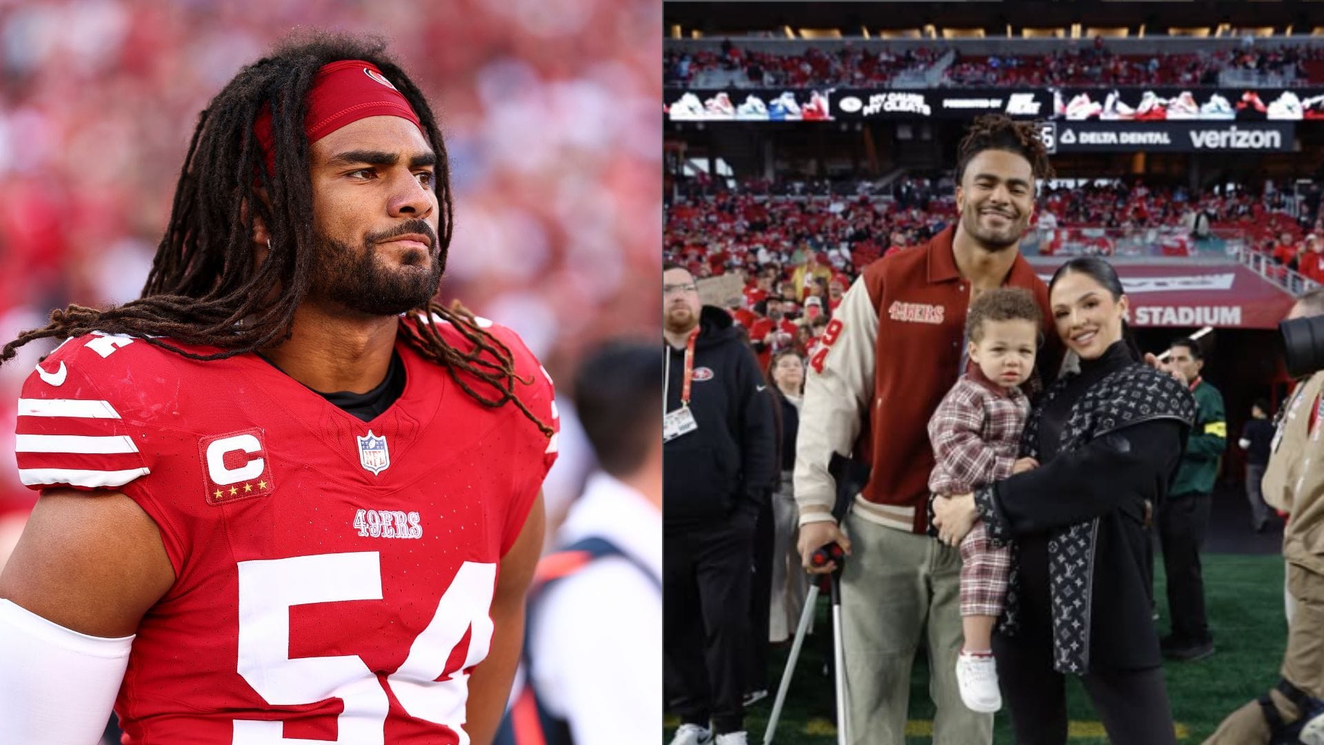 Fred Warner drops 3-word message as wife Sydney shares 49ers LB's "girl ...