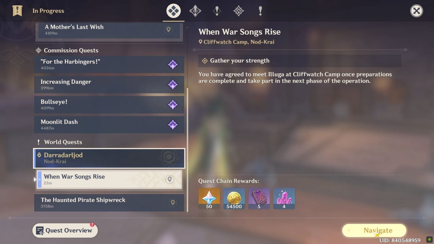 Genshin Impact: When War Songs Rise quest guide