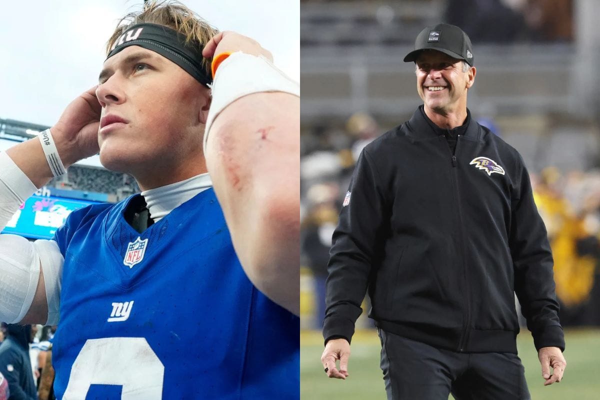 Jaxson Dart's father Brandon makes feelings known on John Harbaugh ...