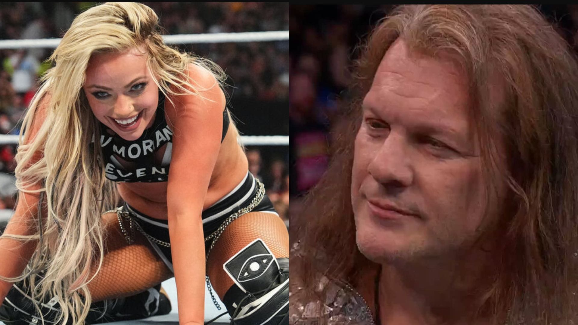 Liv Morgan reacts after Chris Jericho chants break out during WWE RAW