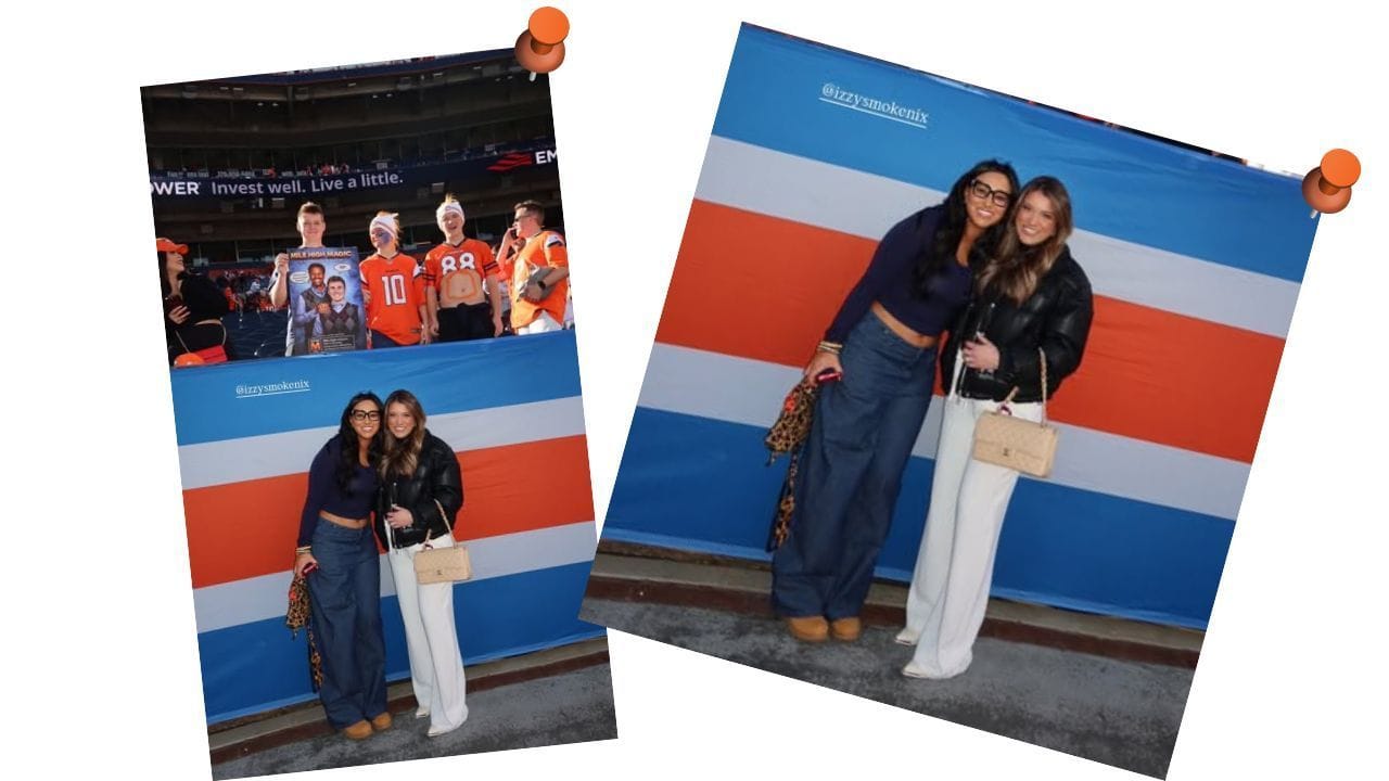 Pic: Bo Nix’s wife Izzy debuts baby bump as Broncos clinch AFC’s No. 1 ...