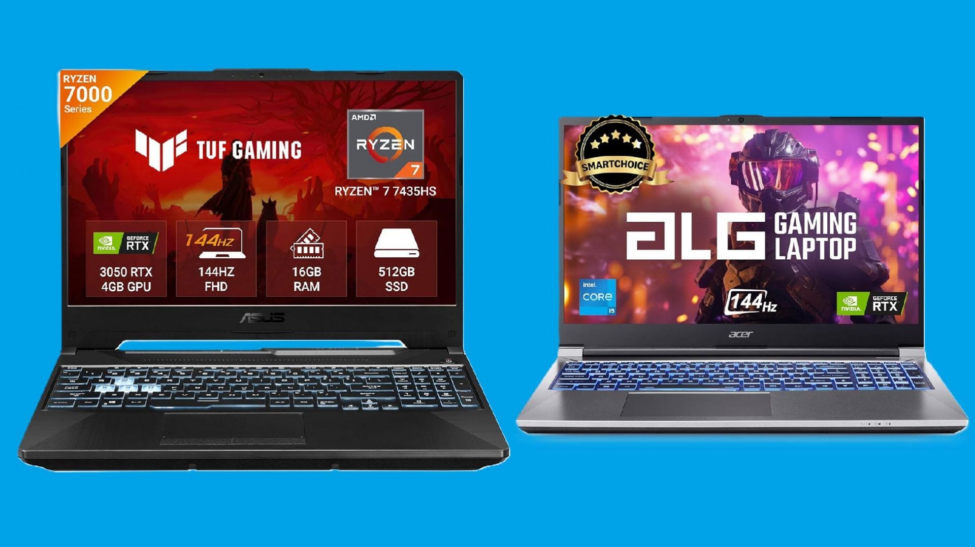 Asus TUF Gaming A15 Ryzen 7 7435HS vs Acer SmartChoice ALG i5-13420H ...