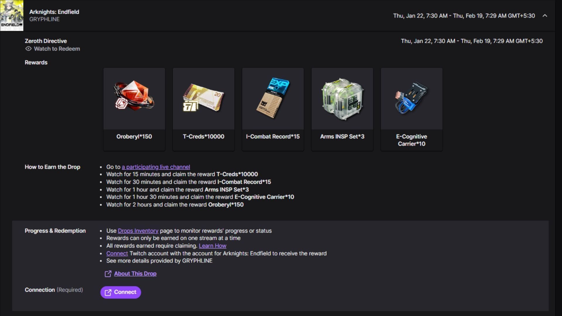 All Arknights: Endfield Twitch drops and how to get them