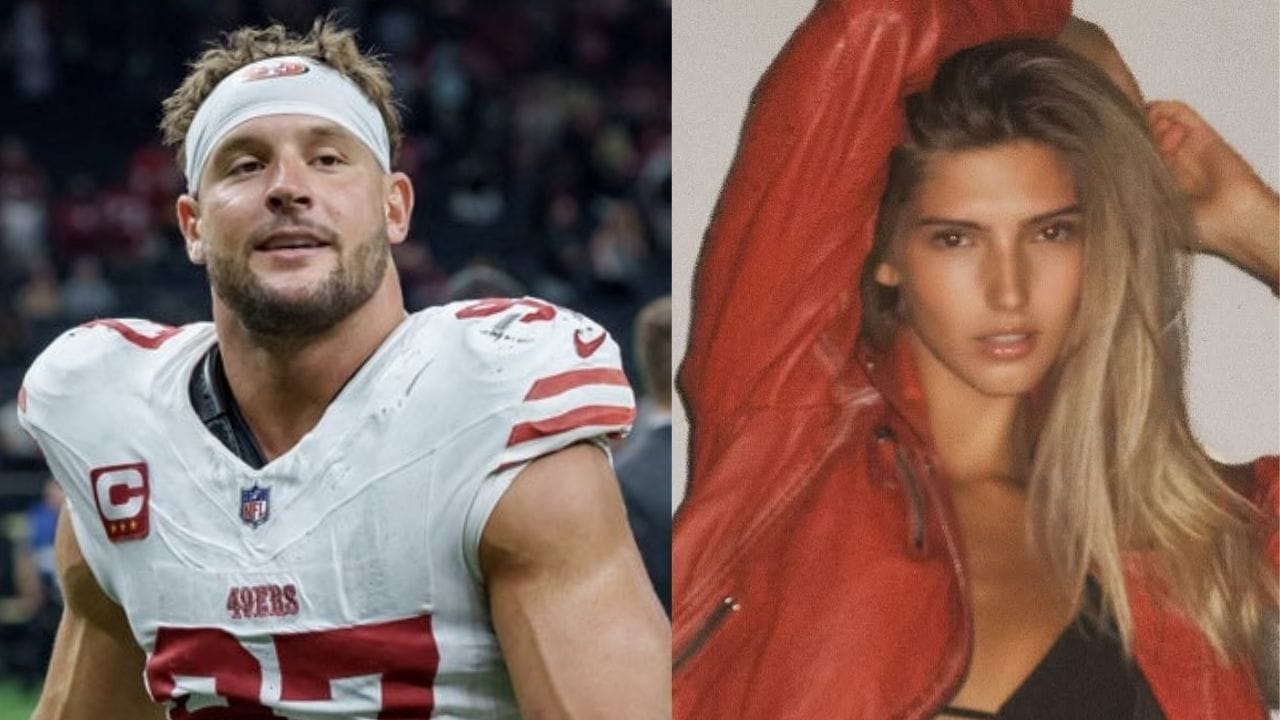 (Pics) Nick Bosa's GF Ella Ailiff poses in Louis Vuitton strapless top ...