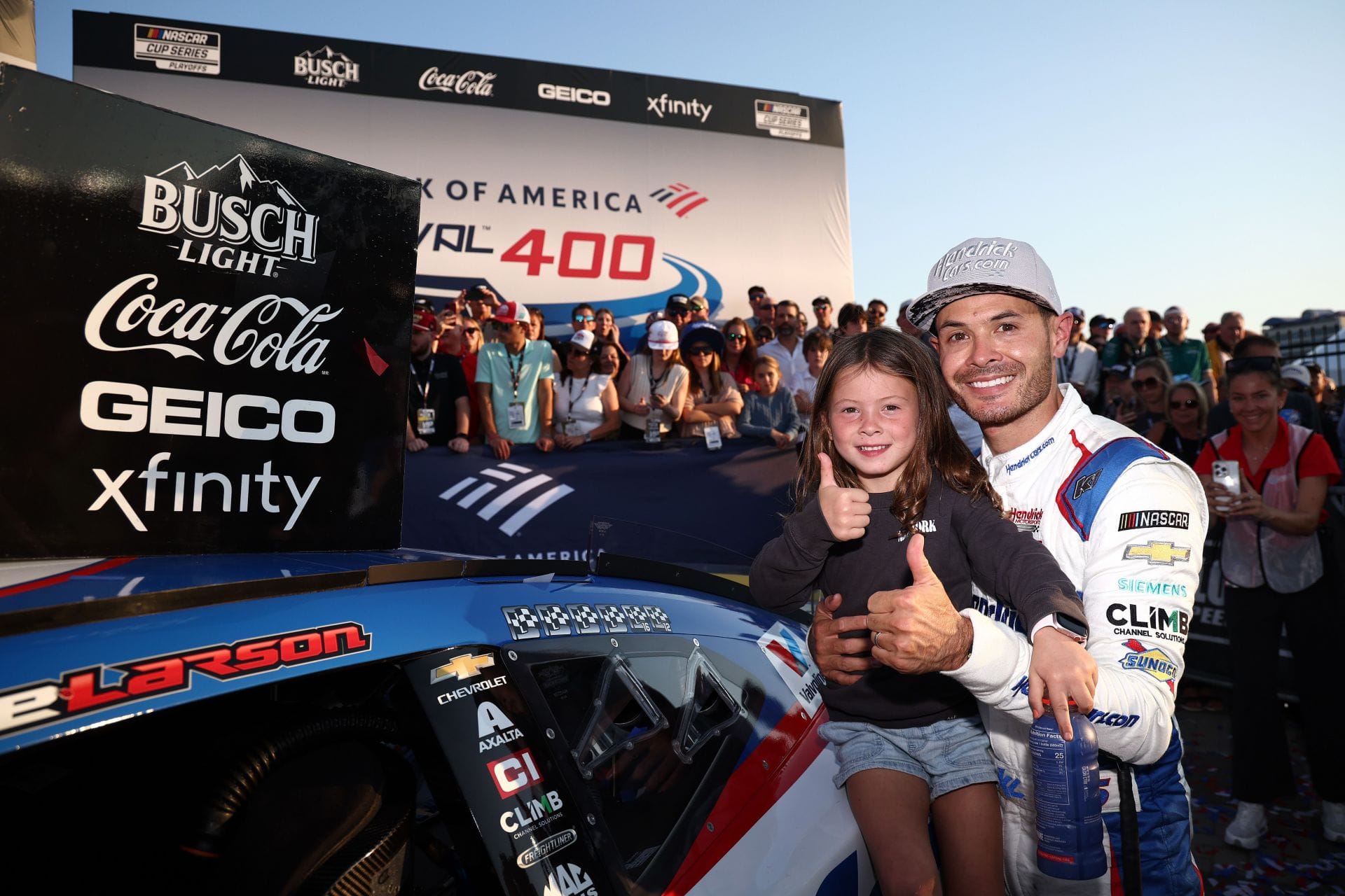 Kyle Larson's daughter Audrey gets love from Kelley Earnhardt as ...