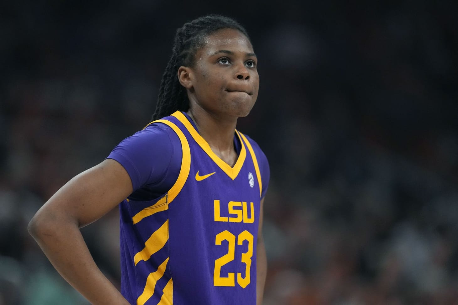 MiLaysia Fulwiley flaunts Lane Kiffin cut-out as LSU star poses with ...