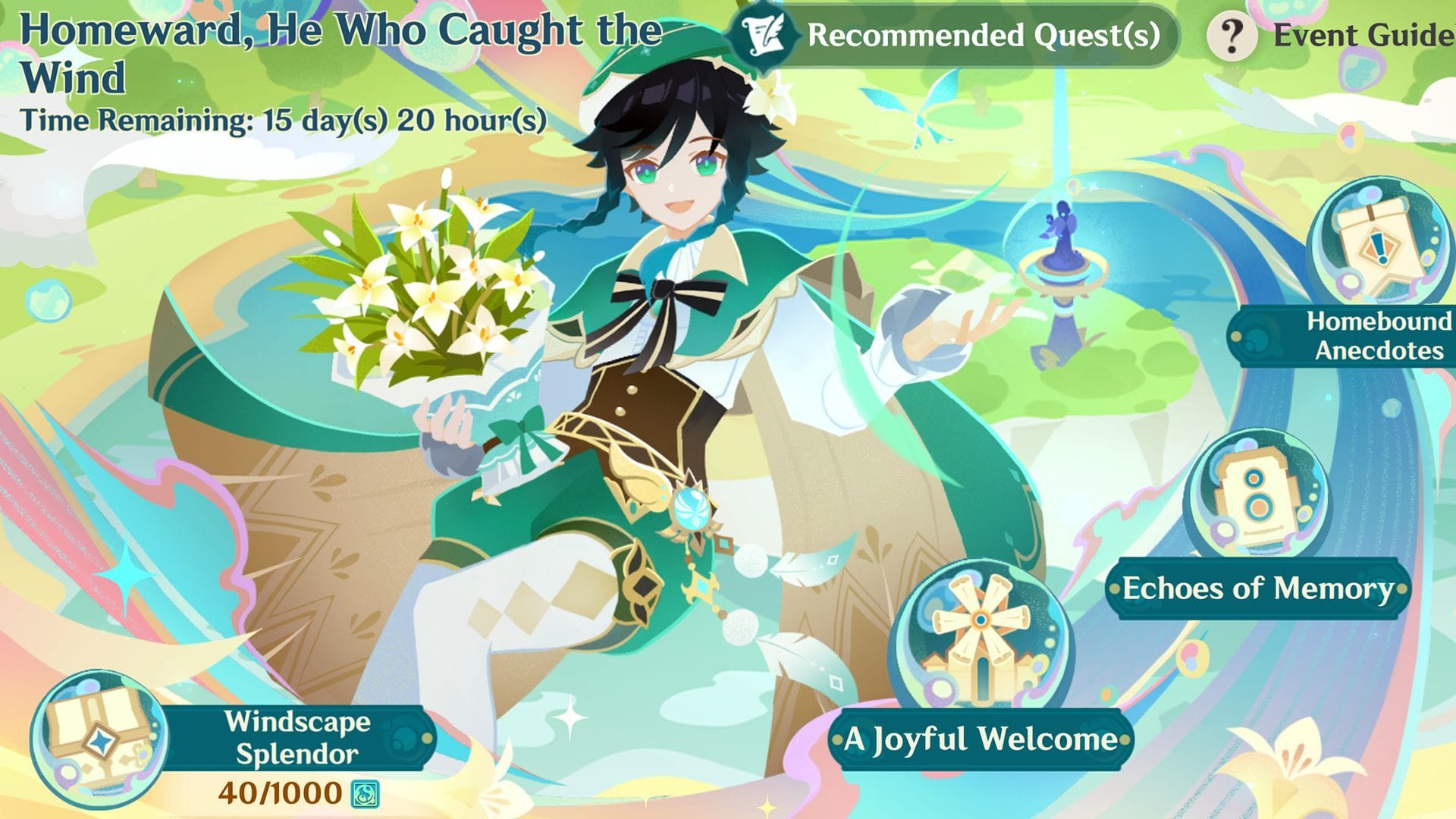 Genshin Impact Homeward, He Who Caught the Wind event guide