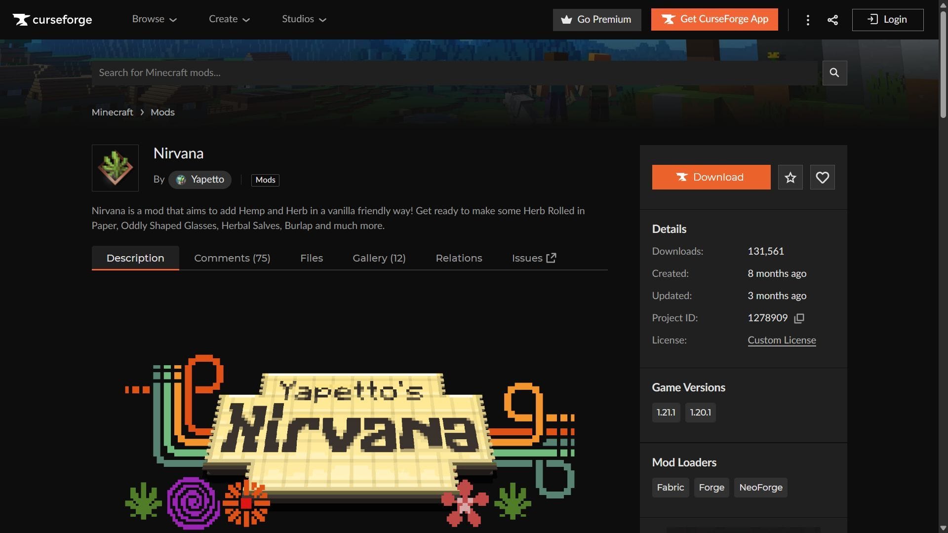 What is Minecraft Nirvana mod?