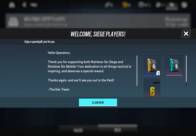 Packs: How to claim free packs in Rainbow Six Mobile