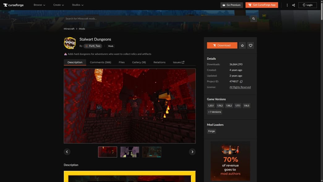 Minecraft Stalwart Dungeons mod guide