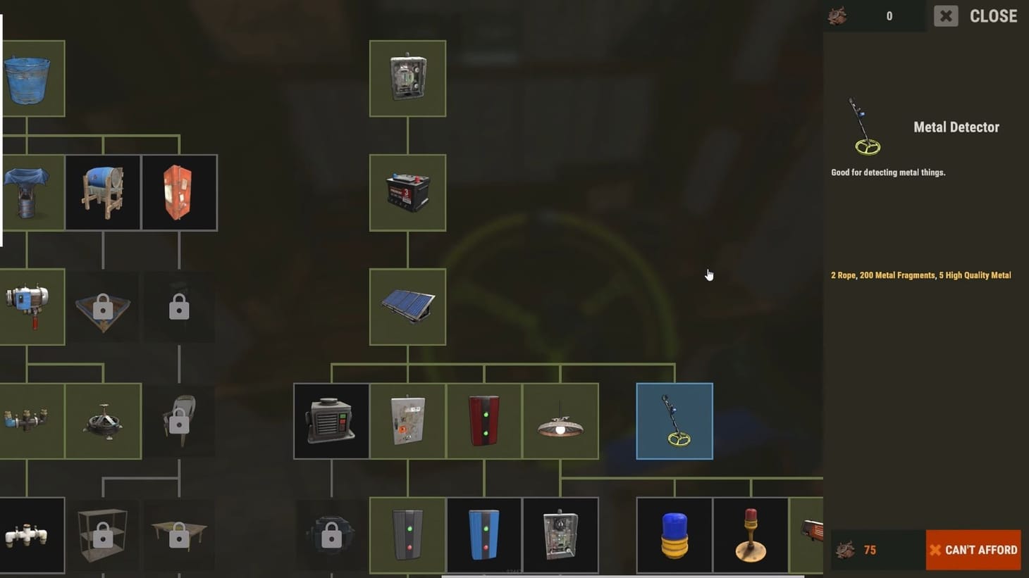 How to get and use Metal Detector in Rust