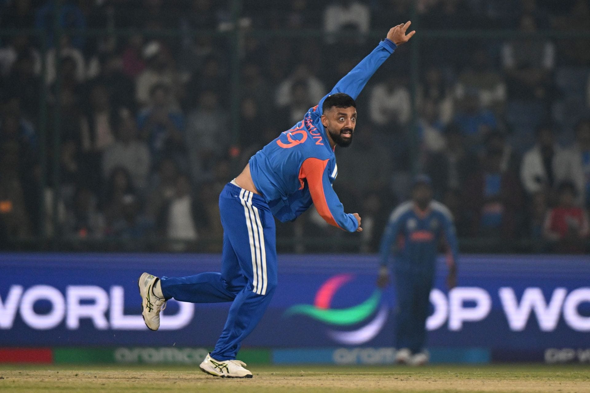 Varun Chakaravarthy's double strike leaves Namibia reeling at 86/4 in ...