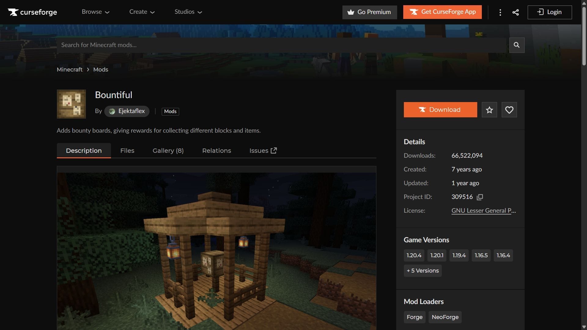 Minecraft Bountiful mod guide