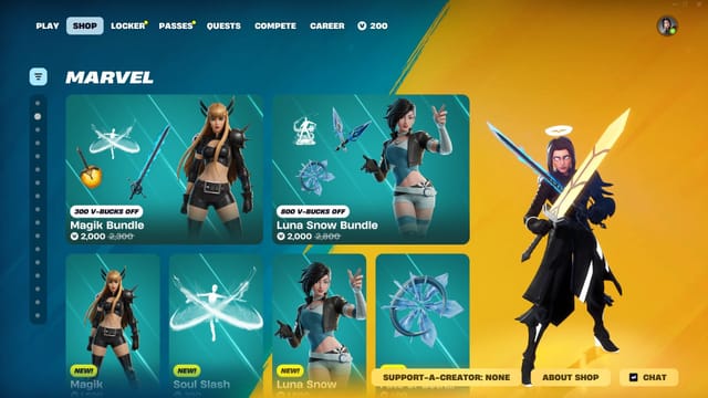 How to get Marvel Rival skins in Fortnite: Magik and Luna Snow
