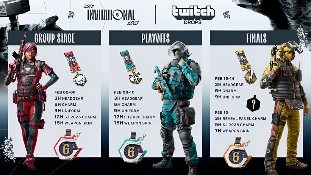 Rainbow Six Siege X SI 2026 Twitch Drops: All rewards and how to get
