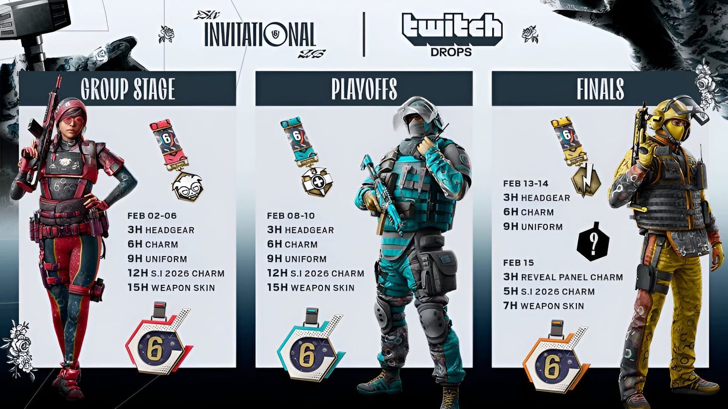 Rainbow Six Siege X SI 2026 Twitch Drops: All rewards and how to get