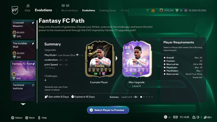 EA FC 26 Fantasy FC Path Evolution: Best players to use, all upgrades ...